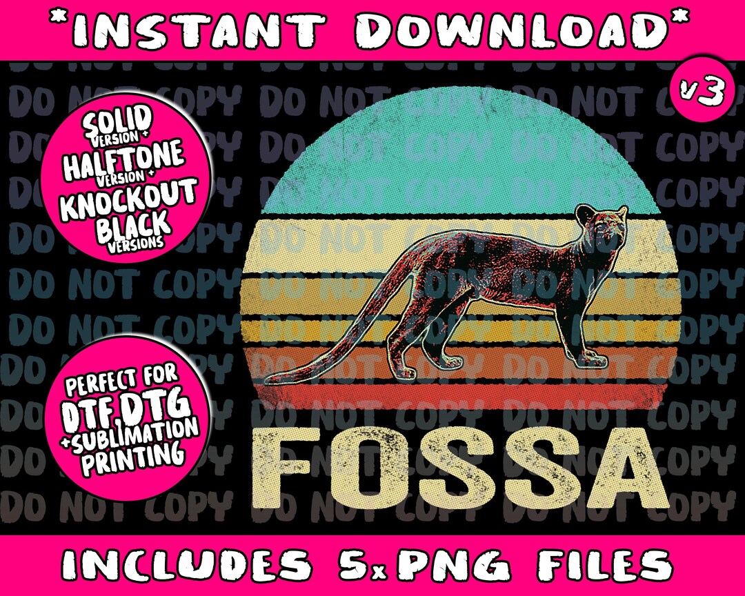 Vintage Fossa Shirt Sunsetpng Bundle, Trending Png, Popular Printable ...