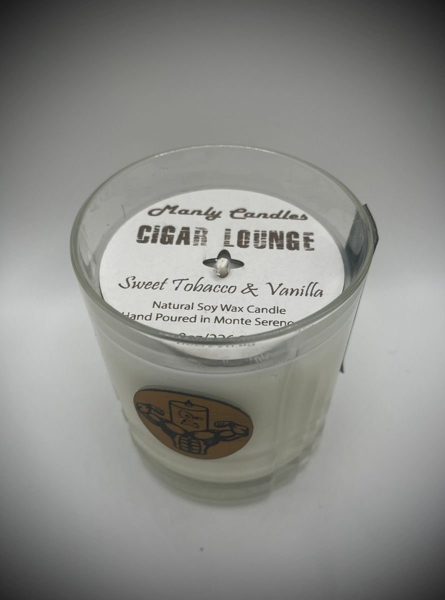 Cigar Lounge Candle sweet Tobacco & Vanilla 8oz Luxury Candle Natural ...