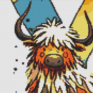 Yak Alphabet Cross Stitch Pattern PDF | ASL Sign Language Letter Y ...
