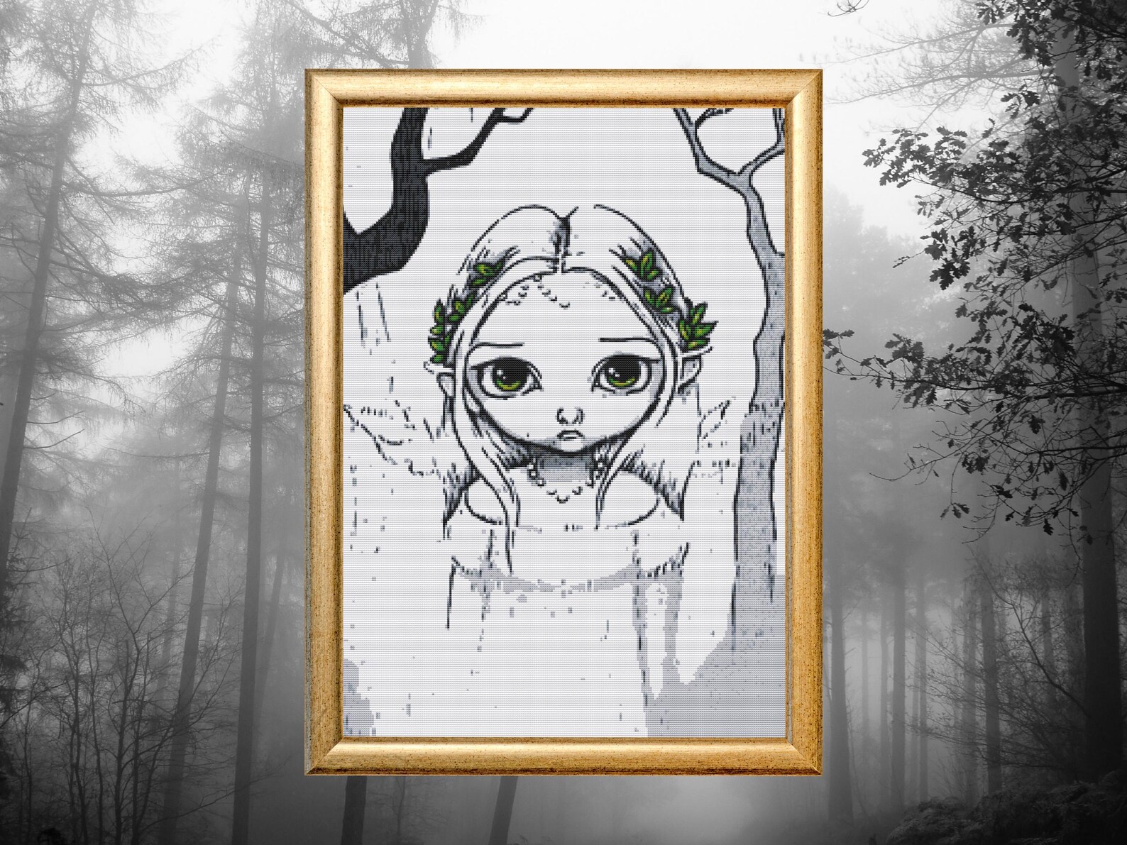 The Last Leaves Cross Stitch Pattern – Jasmine Becket-griffith Art ...