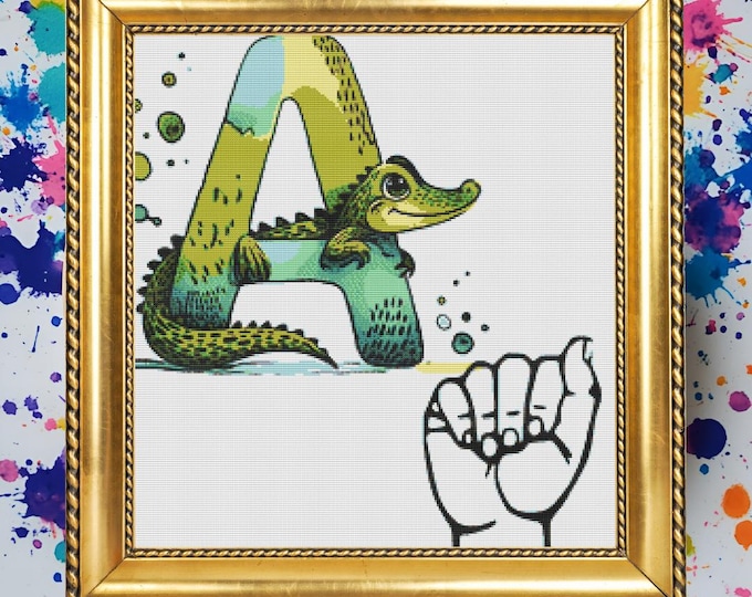 Sign Language Abc's Alphabet Cross Stitch Pattern ASL - Etsy Canada