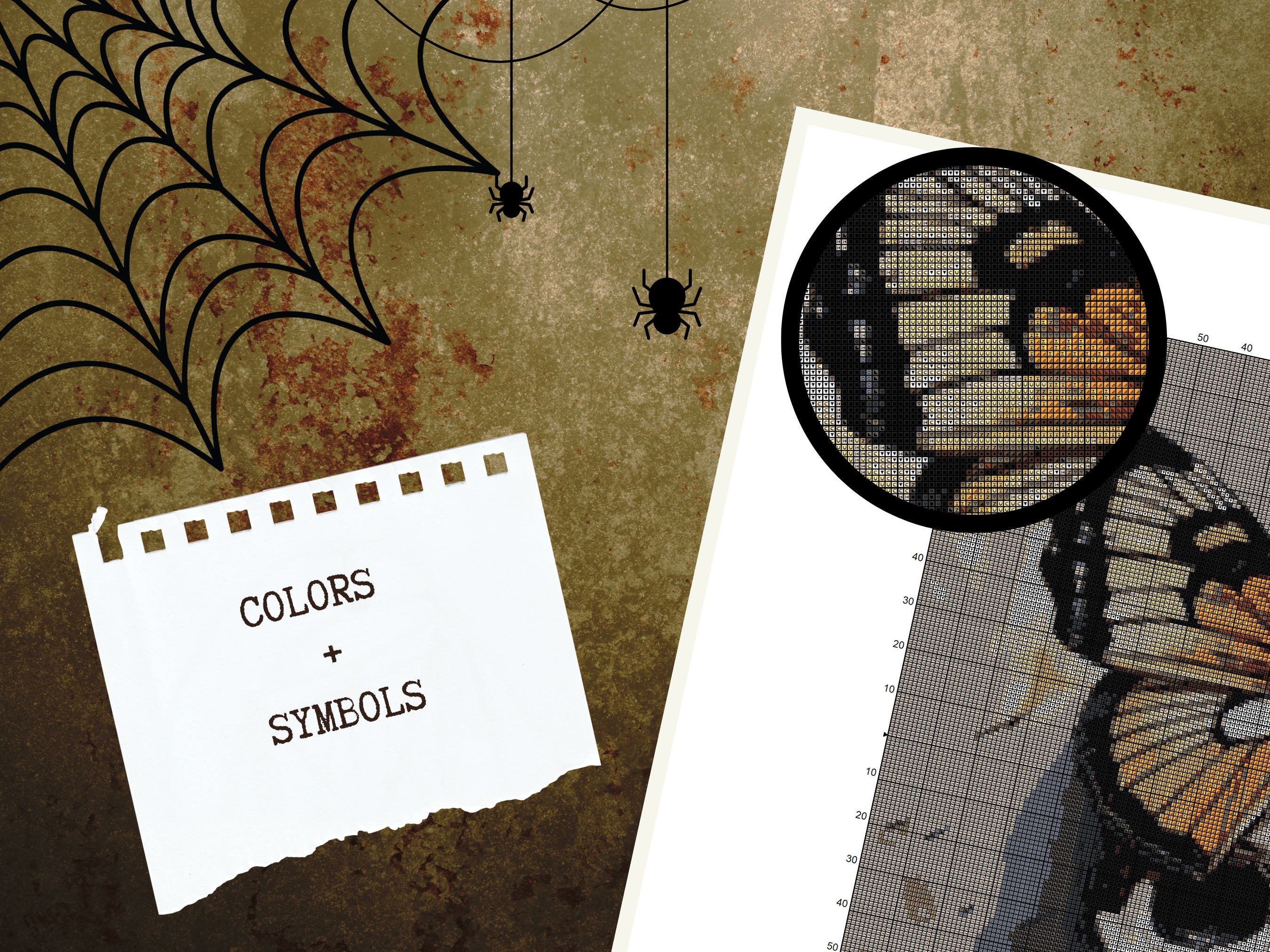 Death's Head Hawk Moth Horror Gift Spooky Cross Stitch Dark Art Cross ...