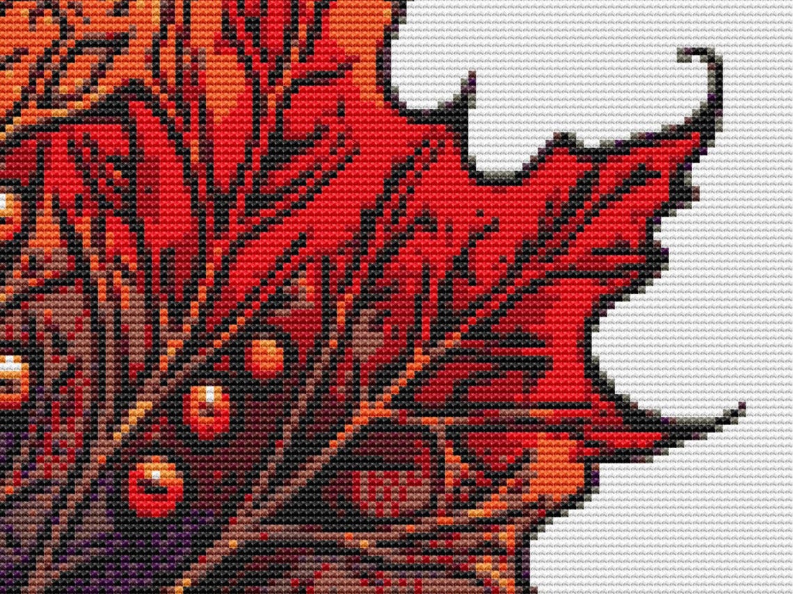 Autumn Maple Leaf Cross Stitch Pattern – Intricate Fall Leaf Design PDF ...