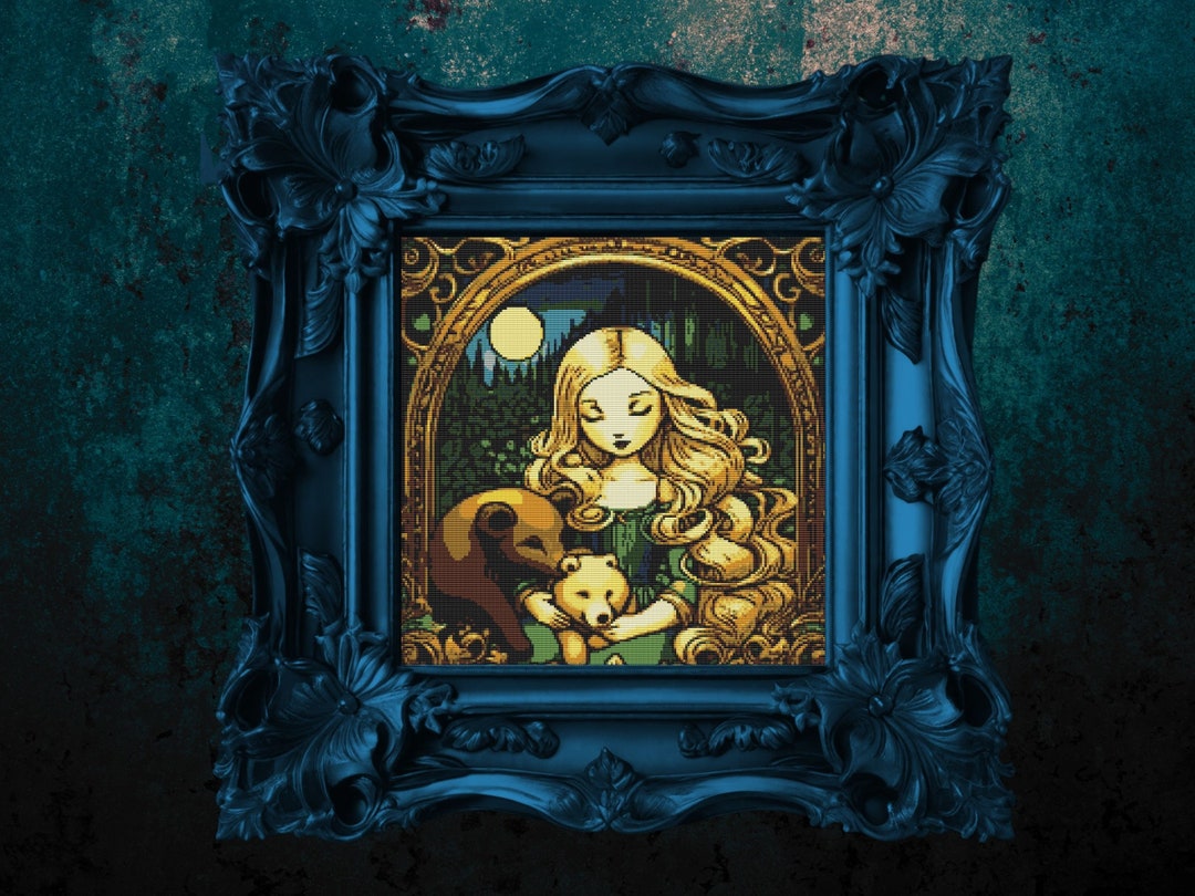 Goldilocks and Two Bears Cross Stitch Pattern DIY Fairy Tale - Etsy