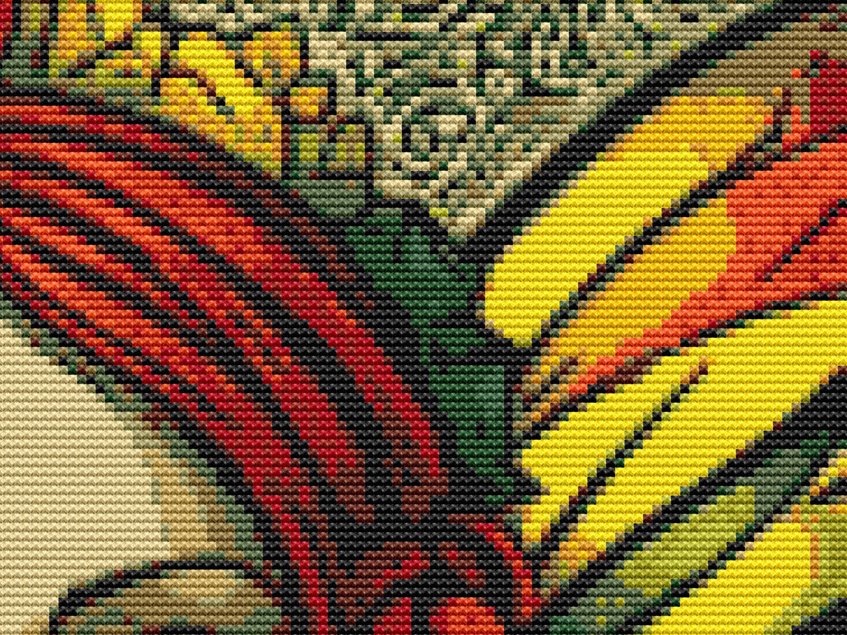Rastafarian Goddess Cross Stitch Pattern, Reggae Queen Embroidery ...