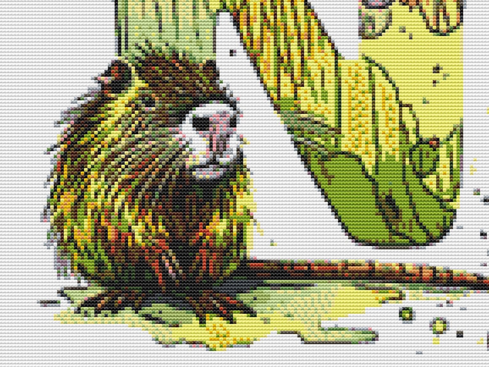 Nutria Alphabet Cross Stitch Pattern PDF | ASL Sign Language Letter N ...