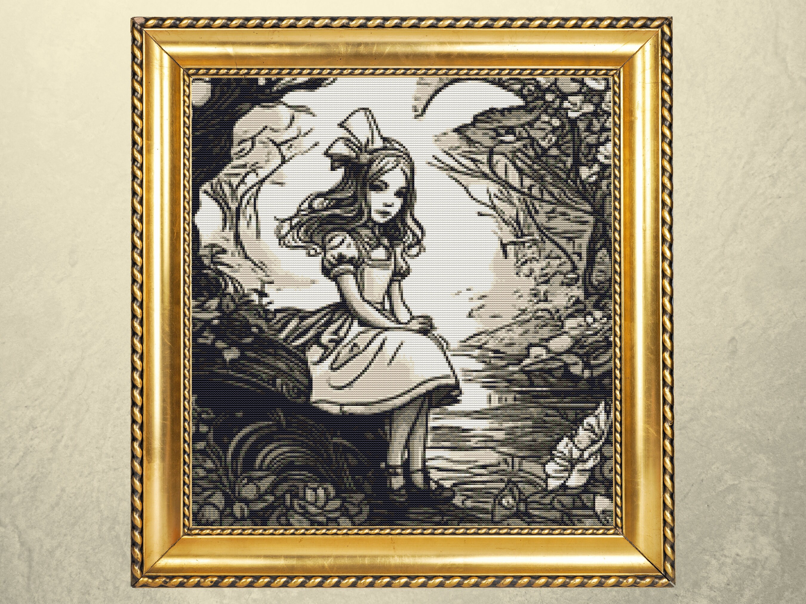 Alice in Wonderland Cross Stitch Pattern DIY Embroidery Whimsical ...