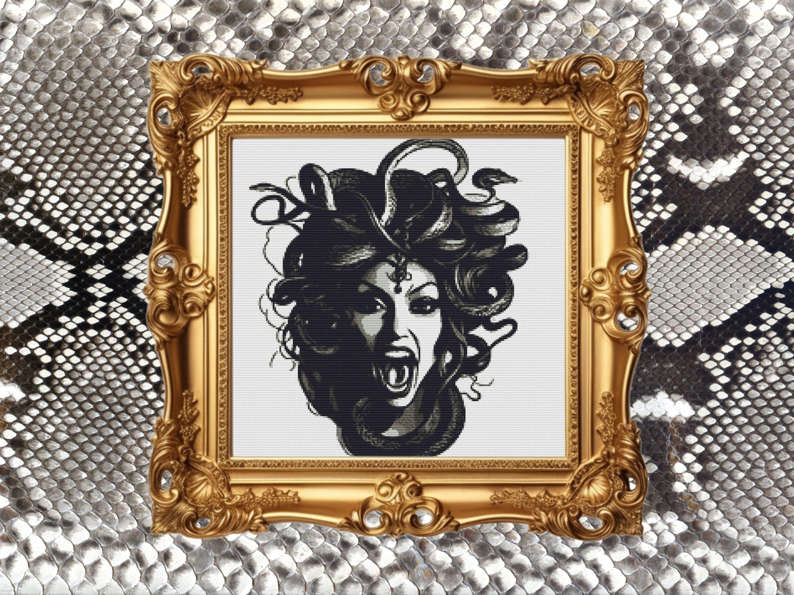 Medusa Cross Stitch Pattern - Greek Mythology Stitching - Mythical ...