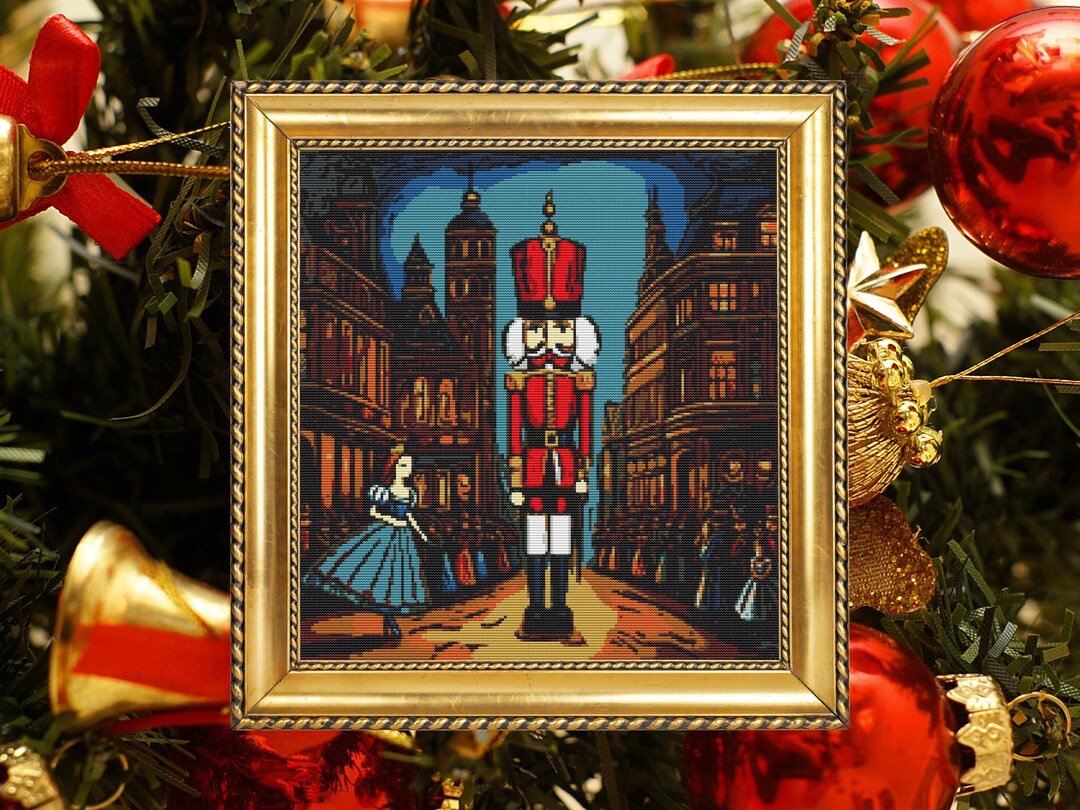 Nutcracker Stroll - Charming Cross Stitch Pattern - Festive DIY ...