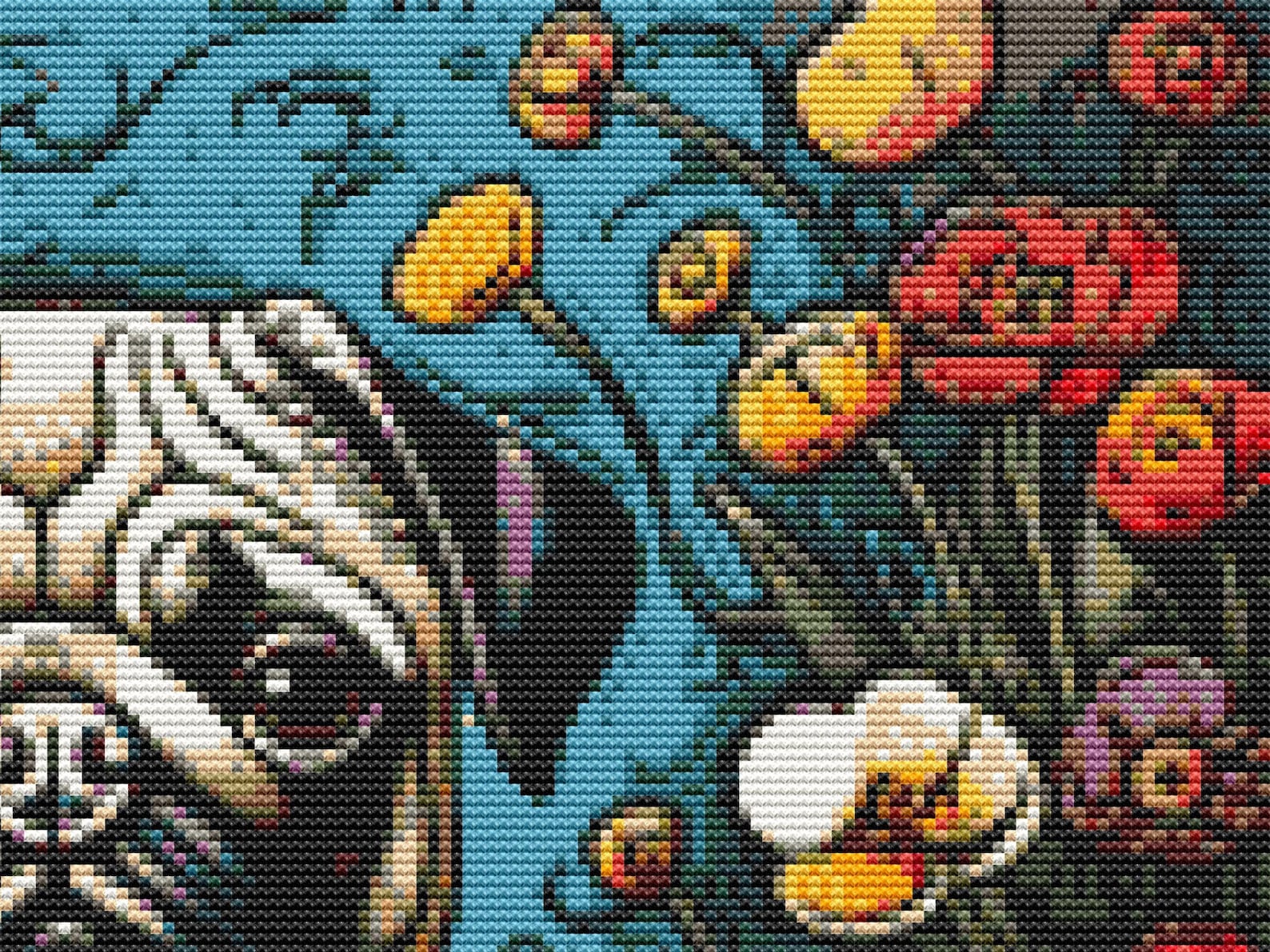 Pug Cross Stitch Pattern PDF | Beginner Friendly Dog Embroidery Design ...