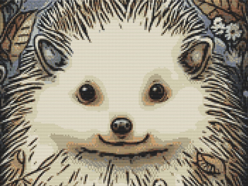 Adorable Hedgehog Cross Stitch Pattern, Woodland Animal Design, Pattern ...
