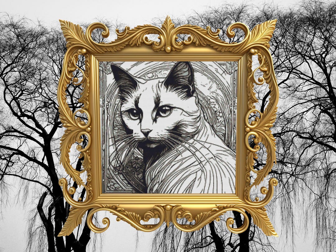 Elegant Birman Cat Cross Stitch Pattern - Pet Portrait (PDF File) - Etsy