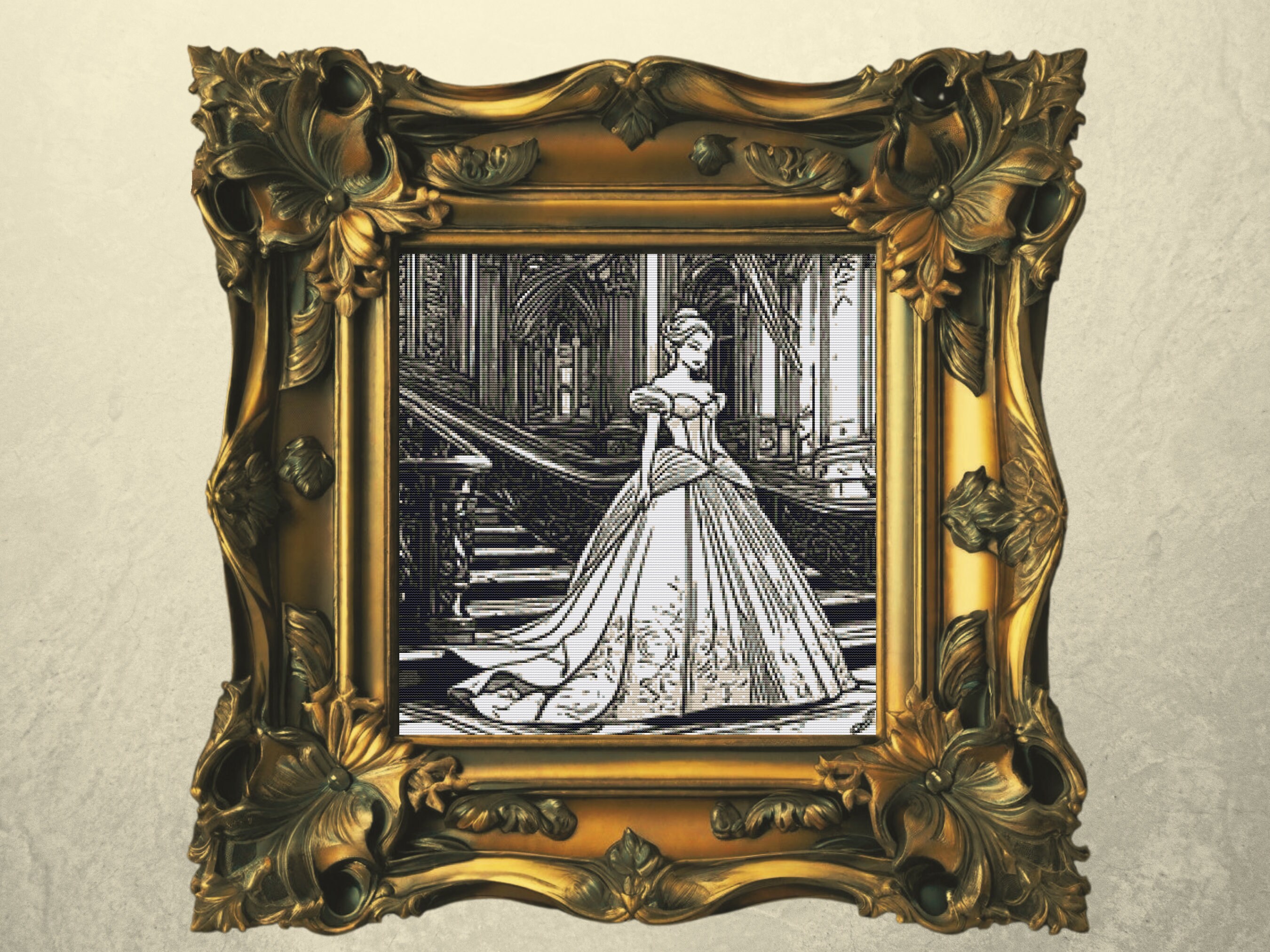 Cinderella Cross Stitch Pattern - DIY Embroidery - Fairy Tale Stitching ...