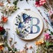 Bellflower Monogram Cross Stitch Pattern – Elegant Floral Letter B ...