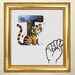 Tiger Alphabet Cross Stitch Pattern PDF | ASL Sign Language Letter T ...