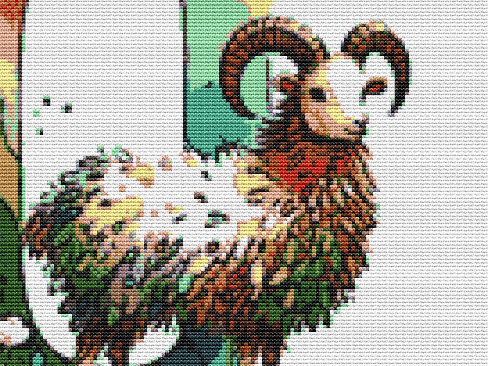Urial Alphabet Cross Stitch Pattern PDF | ASL Sign Language Letter U ...