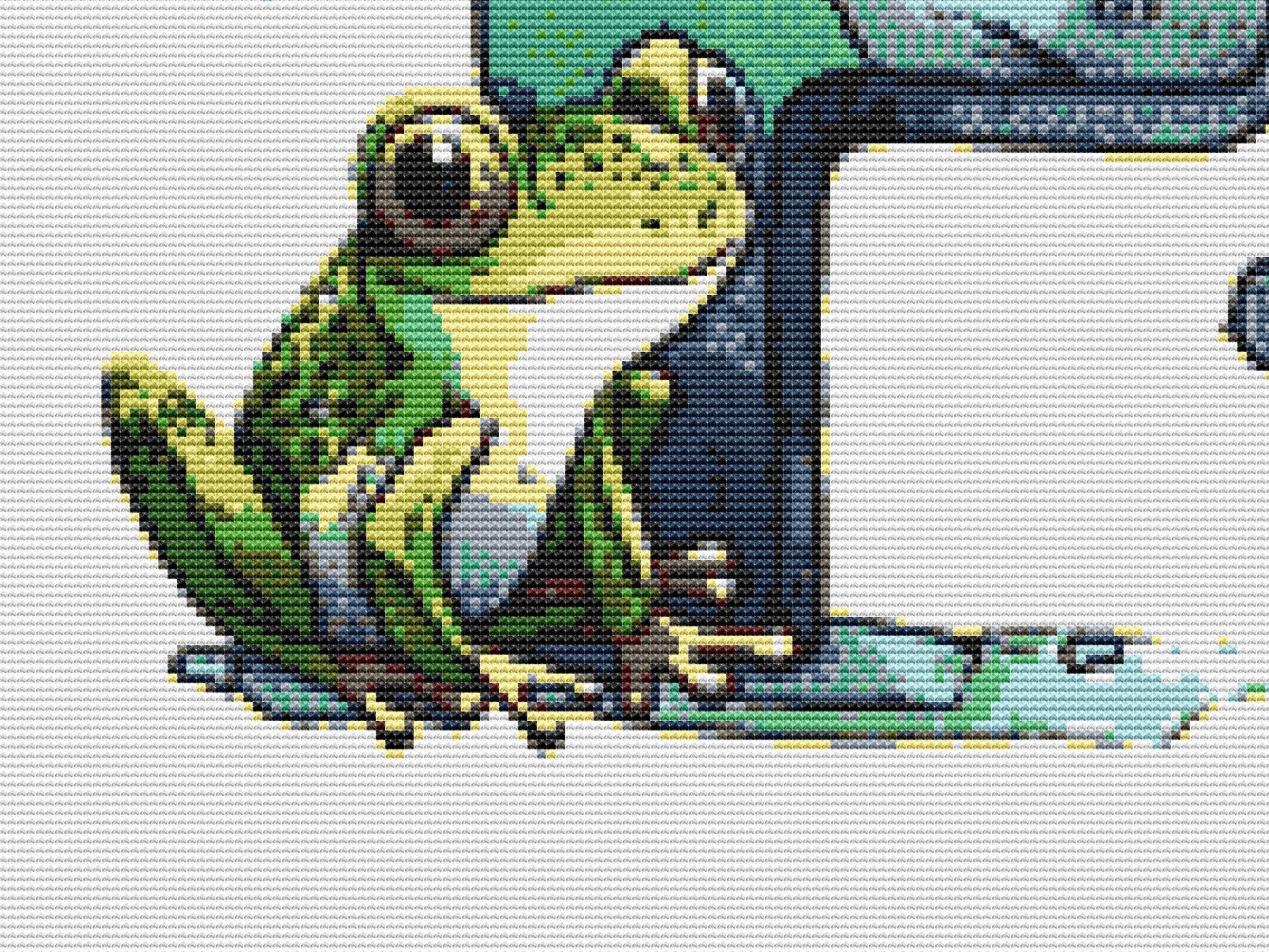 Frog Alphabet Cross Stitch Pattern PDF | ASL Sign Language Letter F ...