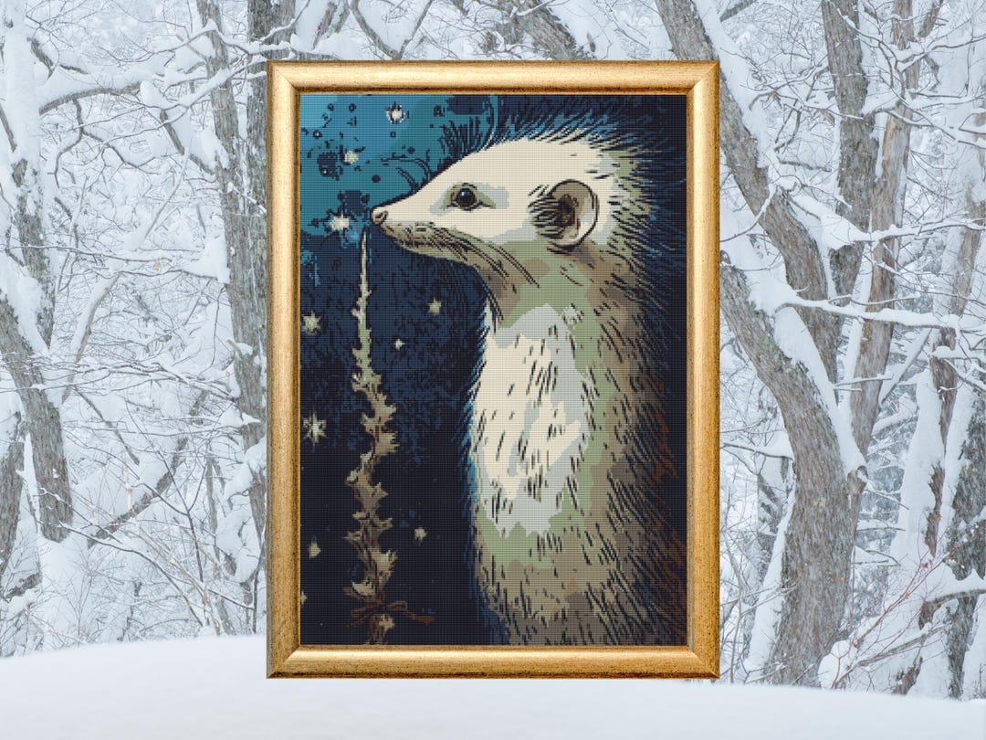Whimsical Weasel Cross Stitch Pattern – Woodland Animal Art for Beginner to Advanced – Low ...