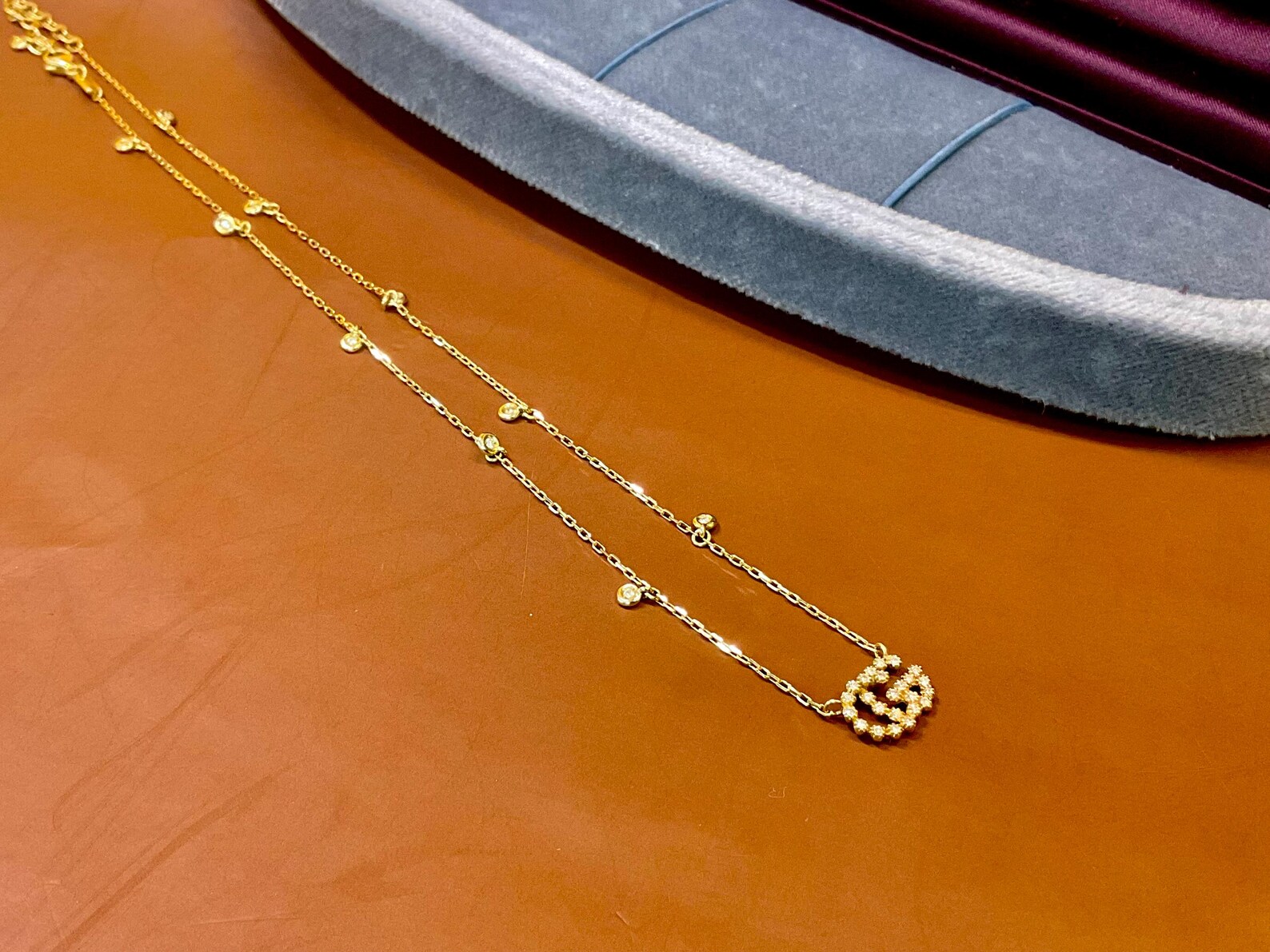 Gucci 18k Running GG Diamond Necklace - 16” - Etsy