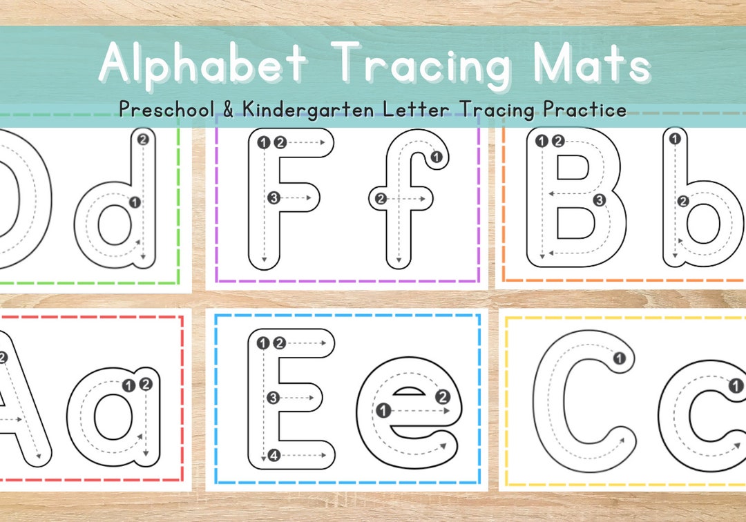 Preschool Printables, Alphabet Tracing Mats, Play Doh Mats, Printable ...