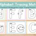 Preschool Printables, Alphabet Tracing Mats, Play Doh Mats, Printable ...