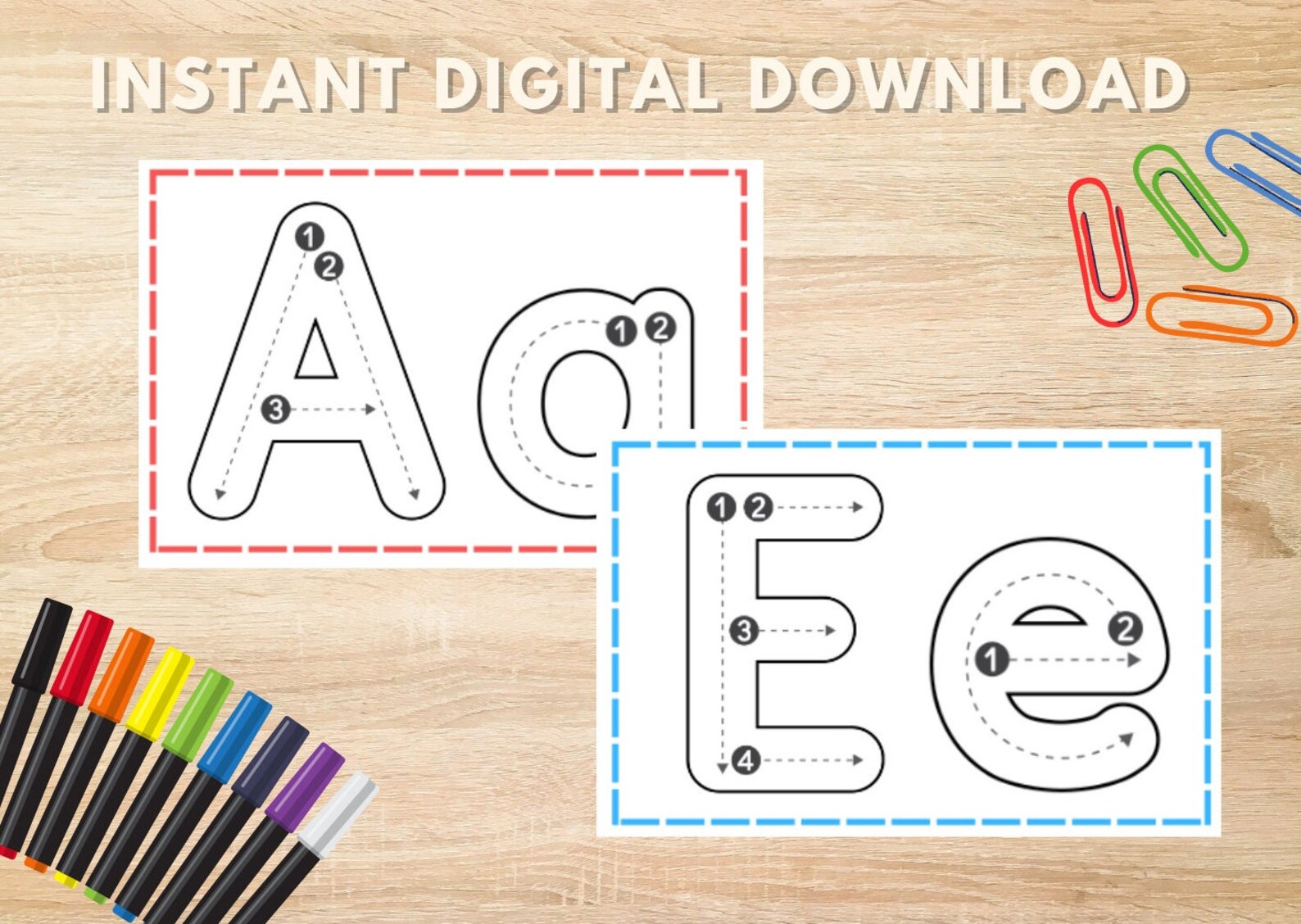 Preschool Printables, Alphabet Tracing Mats, Play Doh Mats, Printable ...
