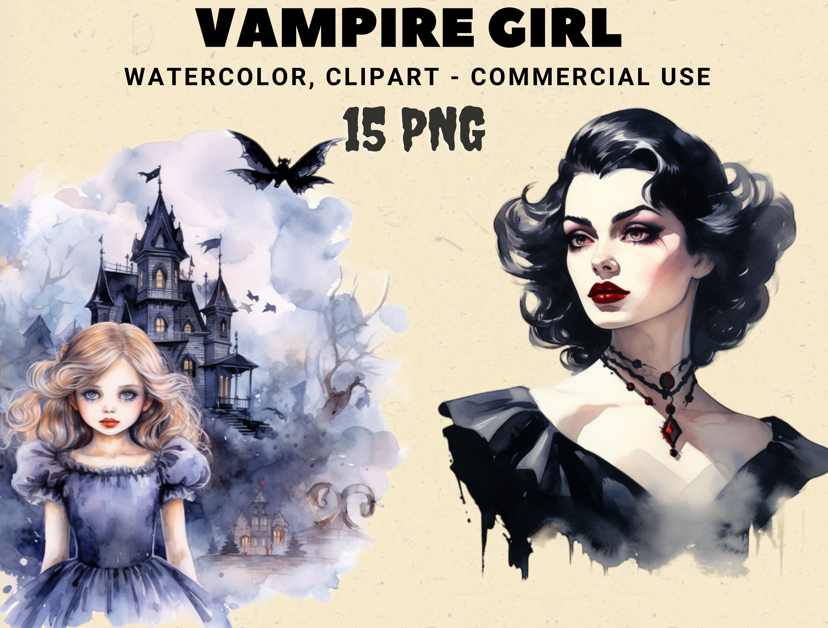Girl Vampires Clipart