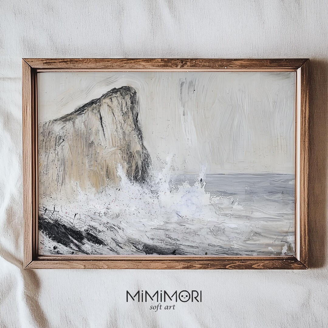 Impressionist Coastal Painting | Cliffside Seascape Artwork ...