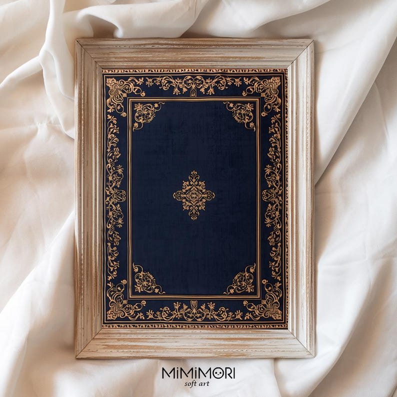 Navy Blue Tapestry | Victorian Wall Art | Ornamental Islamic Pattern ...