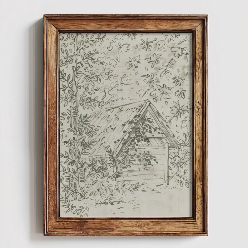 Rustic Cabin Art | Wabi Sabi Wall Art | Sage Green Wall Art ...