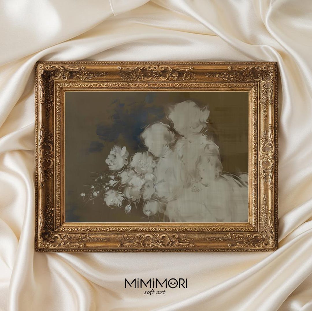 Vintage Romantic Wedding Painting | Moody Monochrome Impressionist ...