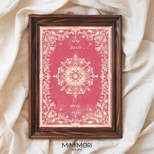 Pink Mandala Wall Art | Light Pink Print | Boho Chic Painting | Textile ...
