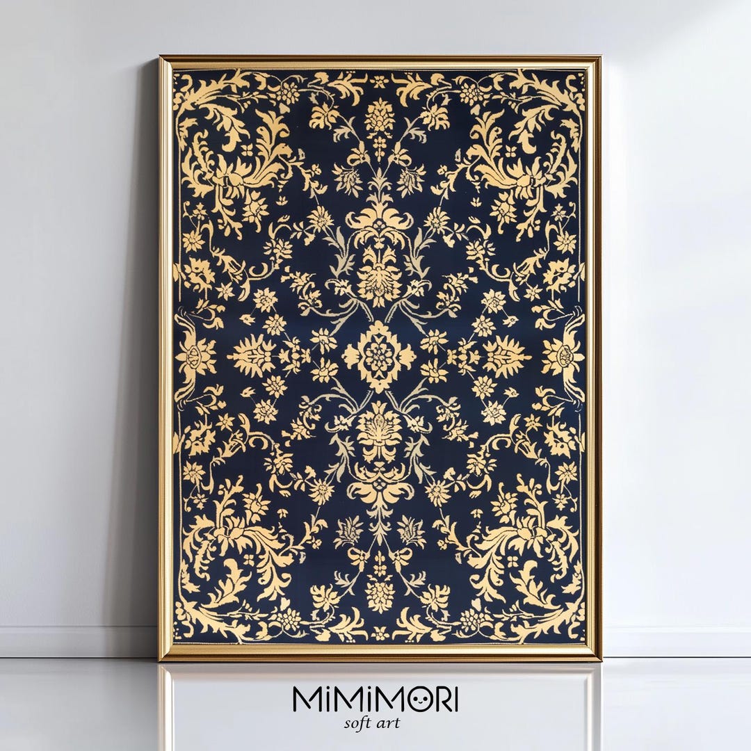 Baroque Floral Pattern | Rococo Ornamental Wall Art | Symmetrical ...
