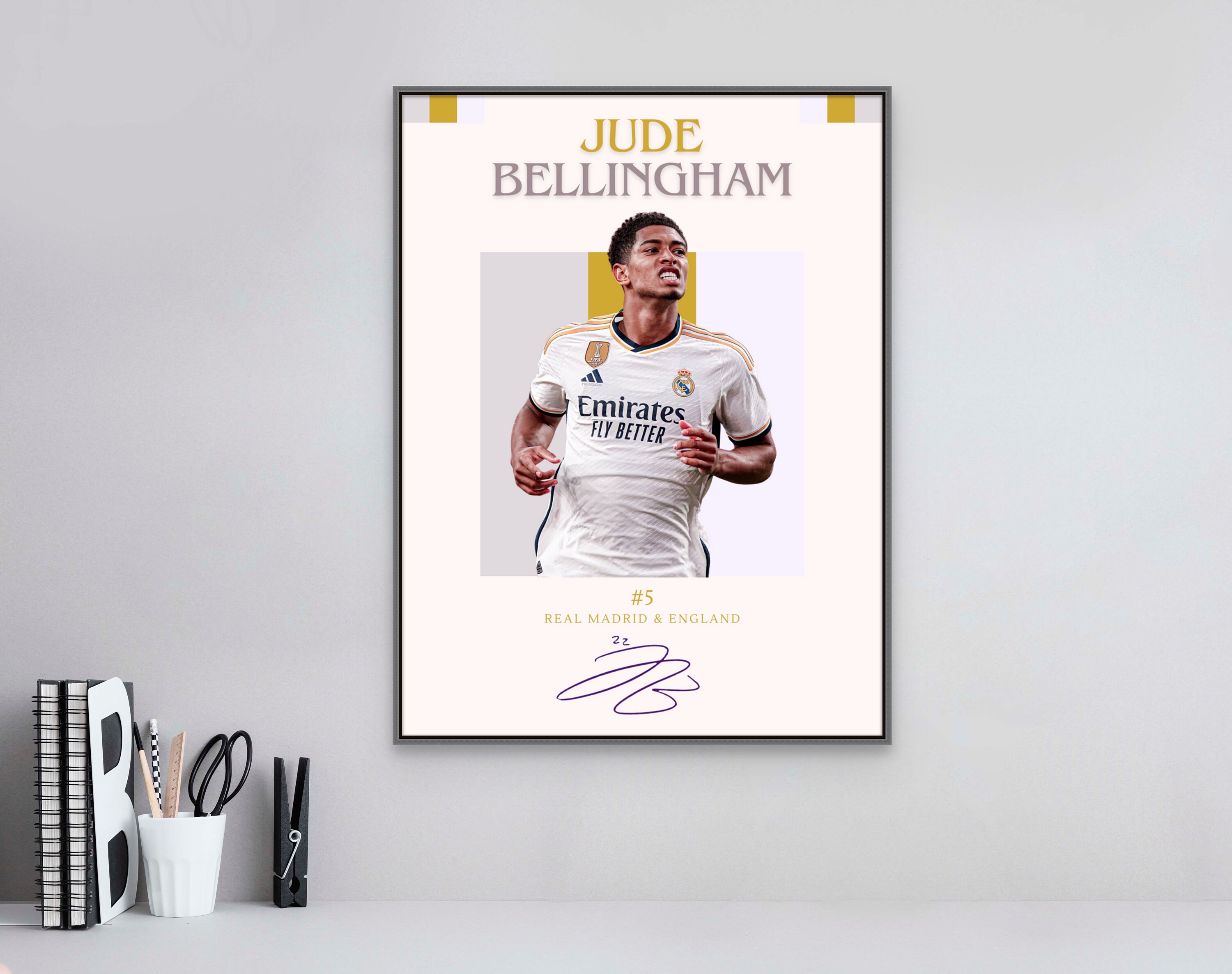 Jude Bellingham Poster, Real Madrid Poster, Soccer Poster, Sports ...