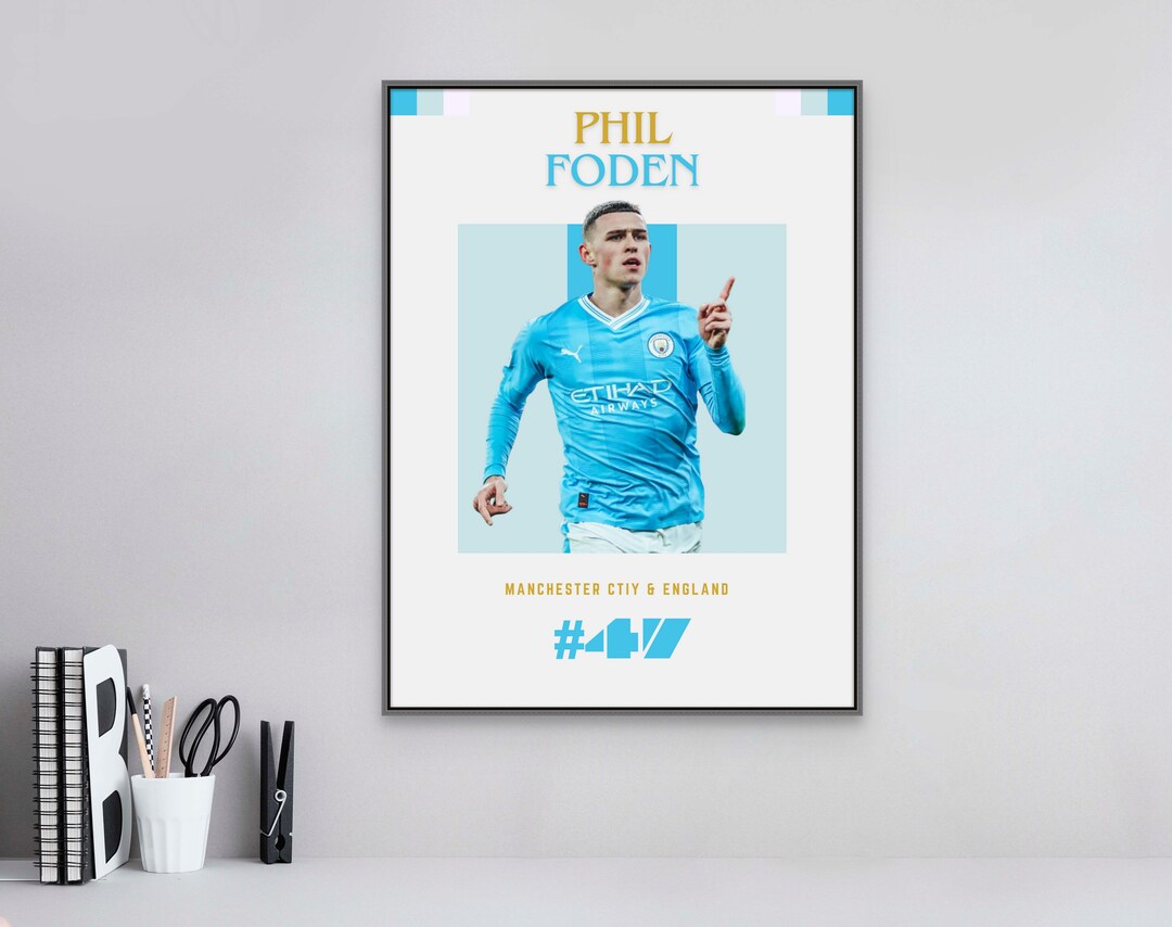 Large Phil Foden Poster, Manchester City Poster, Soccer Poster, Sports ...