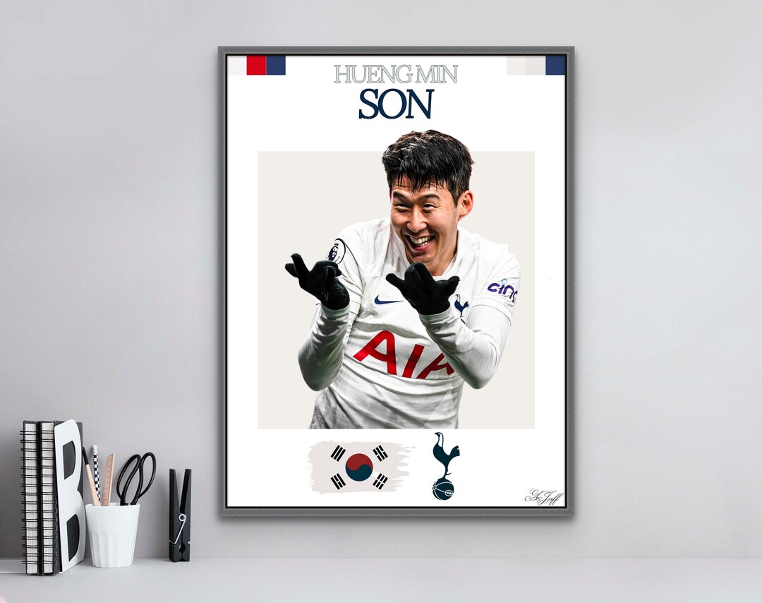Heung Min Son Poster Tottenham Poster Soccer Poster Sports - Etsy