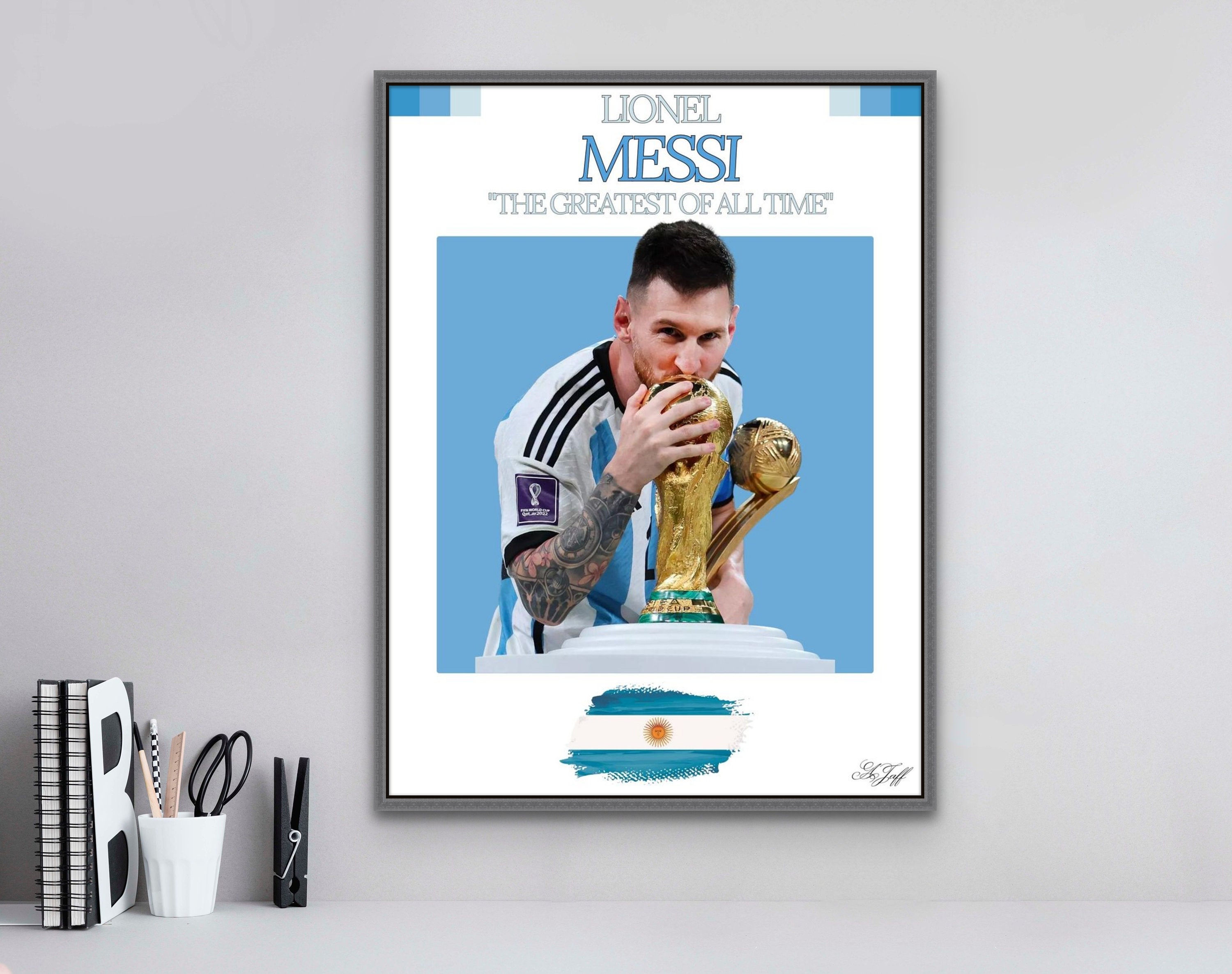 Lionel Messi Poster, Argentina Poster, Soccer Poster, Sports Poster ...