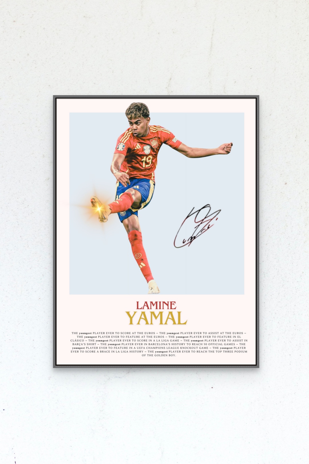Lamine Yamal Poster, Spain Poster, Yamal Poster, Barcelona Poster ...
