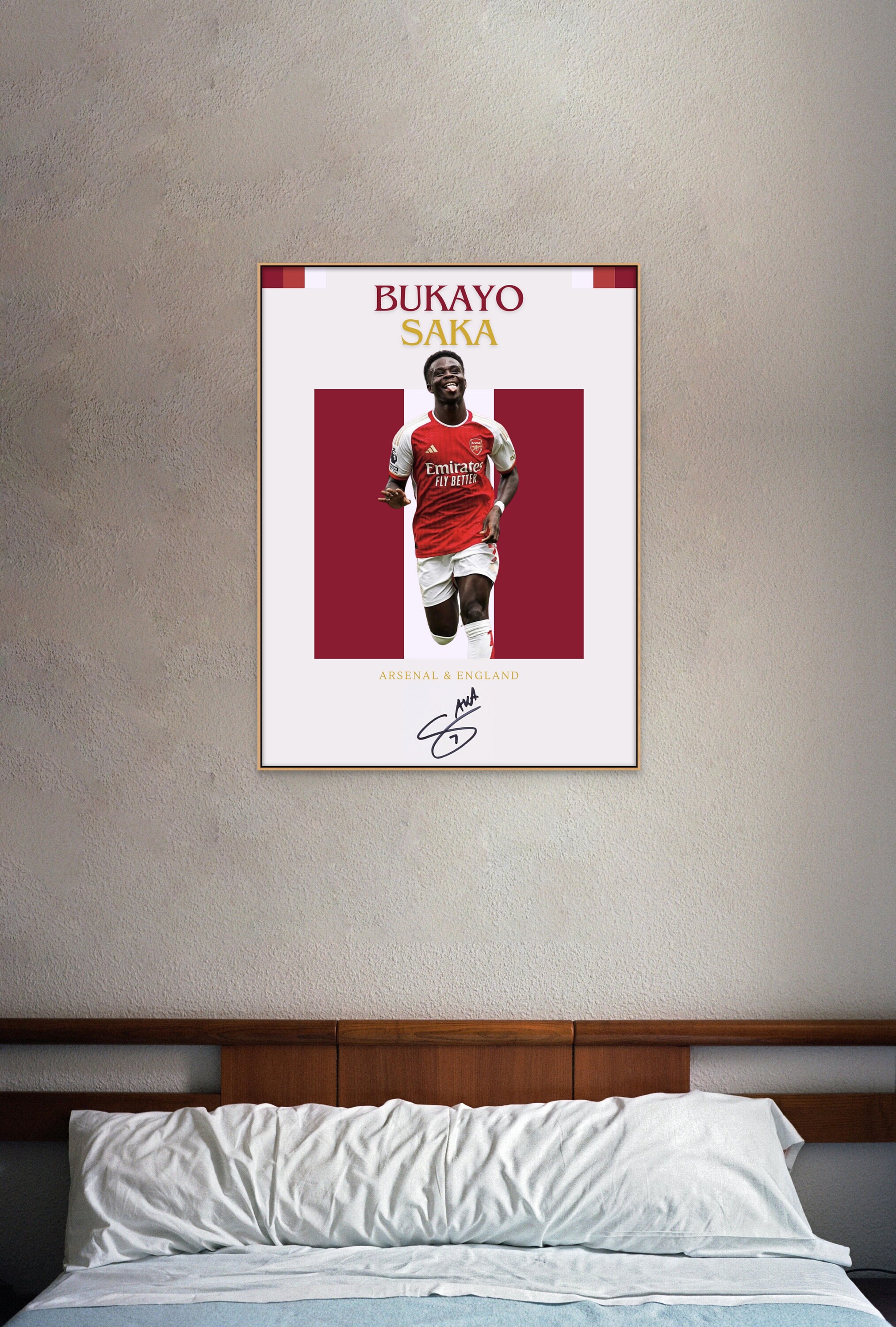 Large Bukayo Saka Poster, Arsenal Poster, Soccer Poster, Sports Poster ...