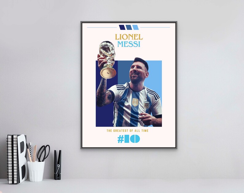 Lionel Messi Poster, Messi Poster, Argentina Poster, Soccer Poster ...