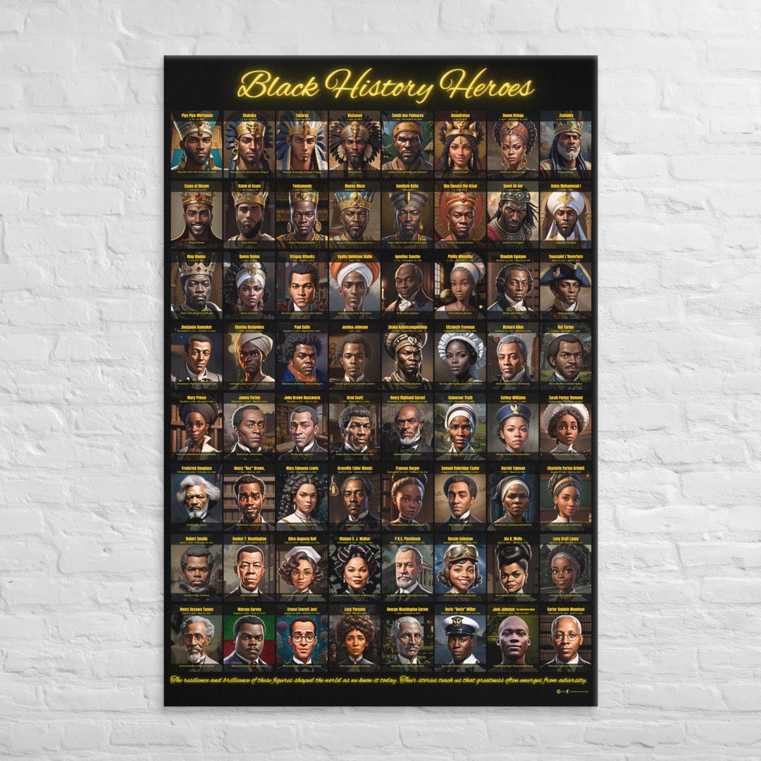 Canvas Portrait Black History Heroes Black History Month Black ...
