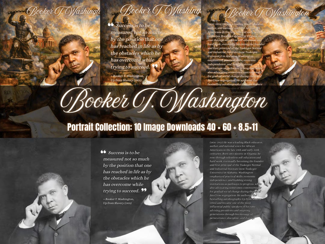 Booker T. Washington Poster Pack (digital Download) | 9 Designs | 40x60 ...