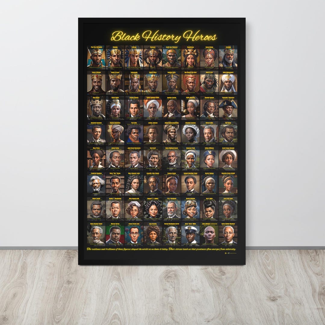 Framed Portrait Black History Heroes Black History Month Black ...