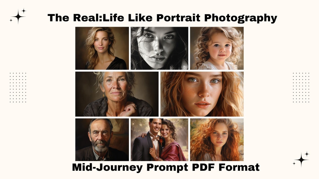 Unlock Your Creativity: Real-life AI Portrait Prompt Mid-journey - Etsy