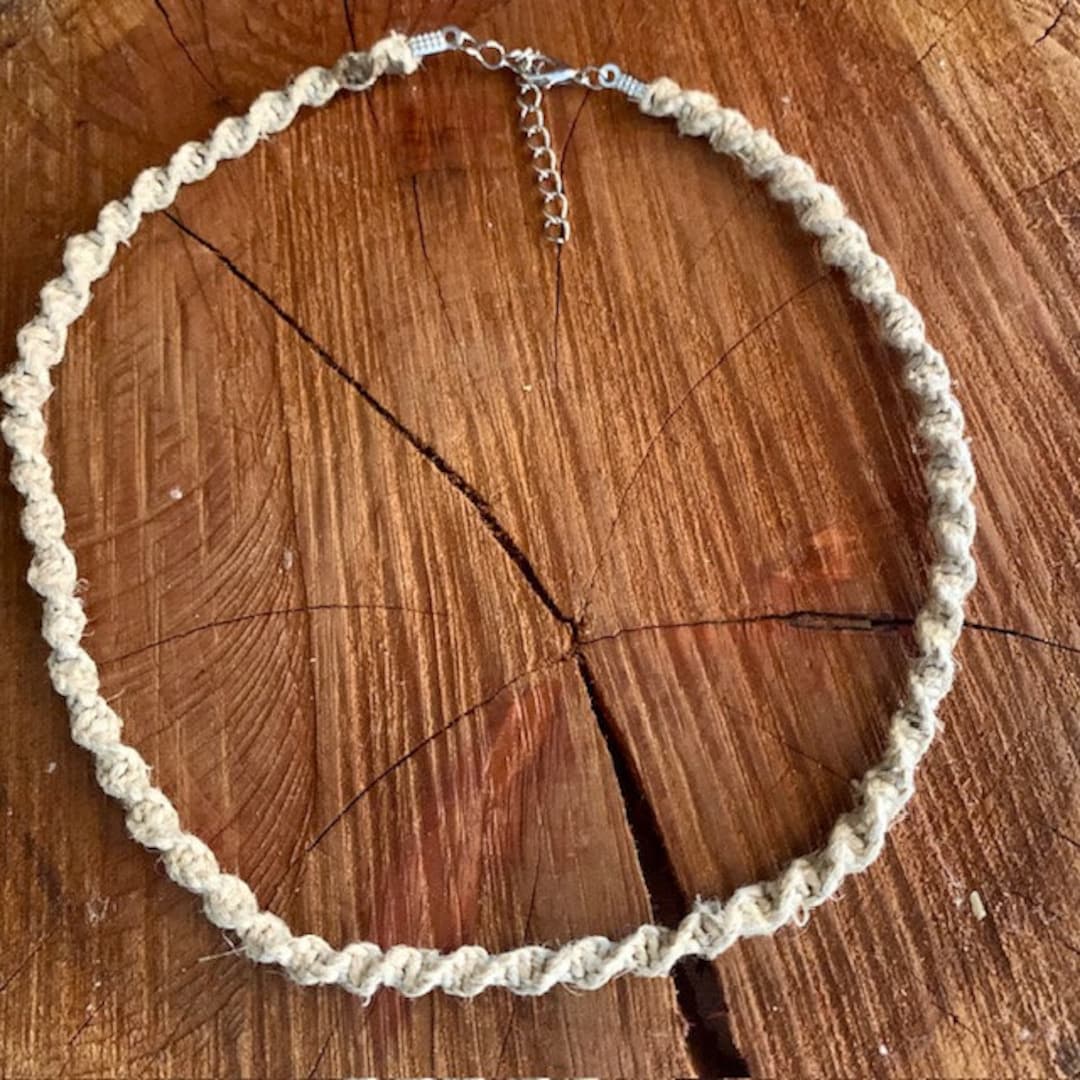 Custom Hemp Rope Necklace: Handmade Boho Hippie Jewelry - Etsy
