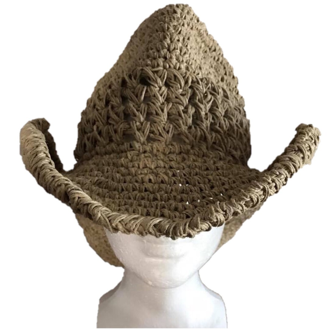 Handmade Hemp Cowboy Hat: Custom Fit Boho Western Wear - Etsy
