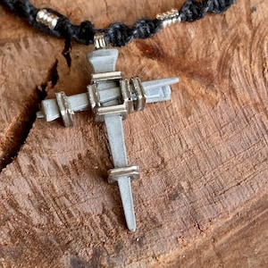 Handmade Hemp Necklace: Metal Crucifix, Boho Hippie Jewelry - Etsy