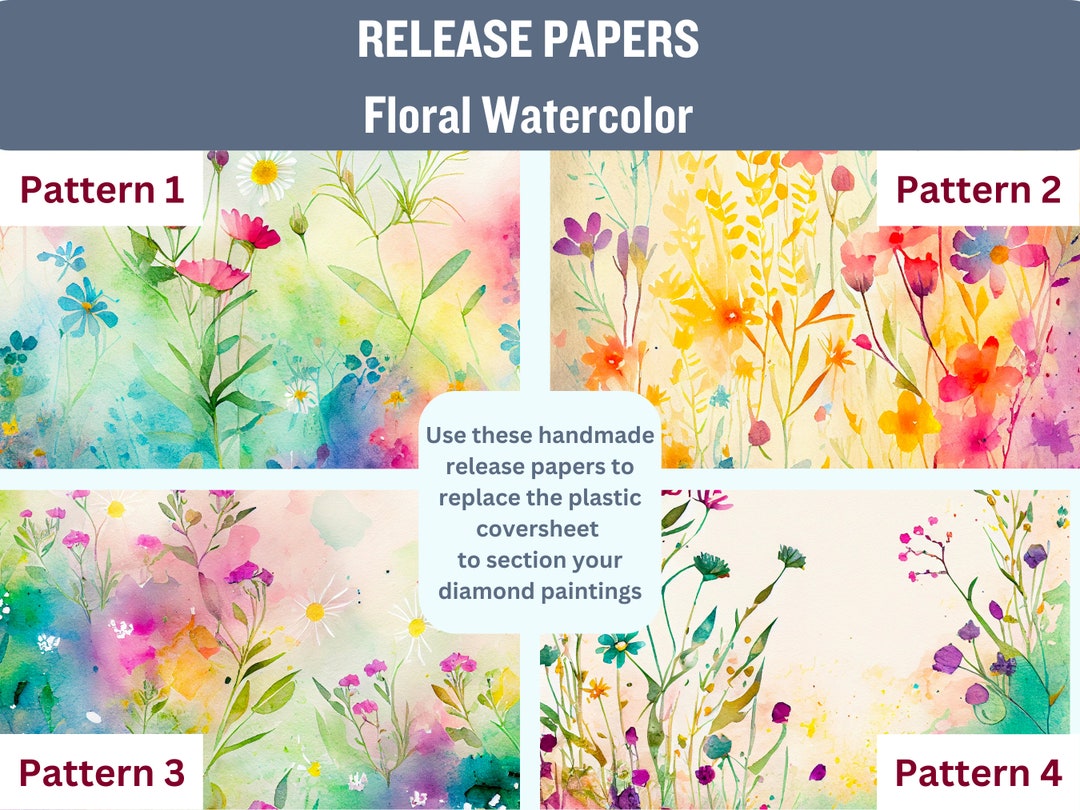 Release Papers - Floral Watercolour Release Paper - Etsy