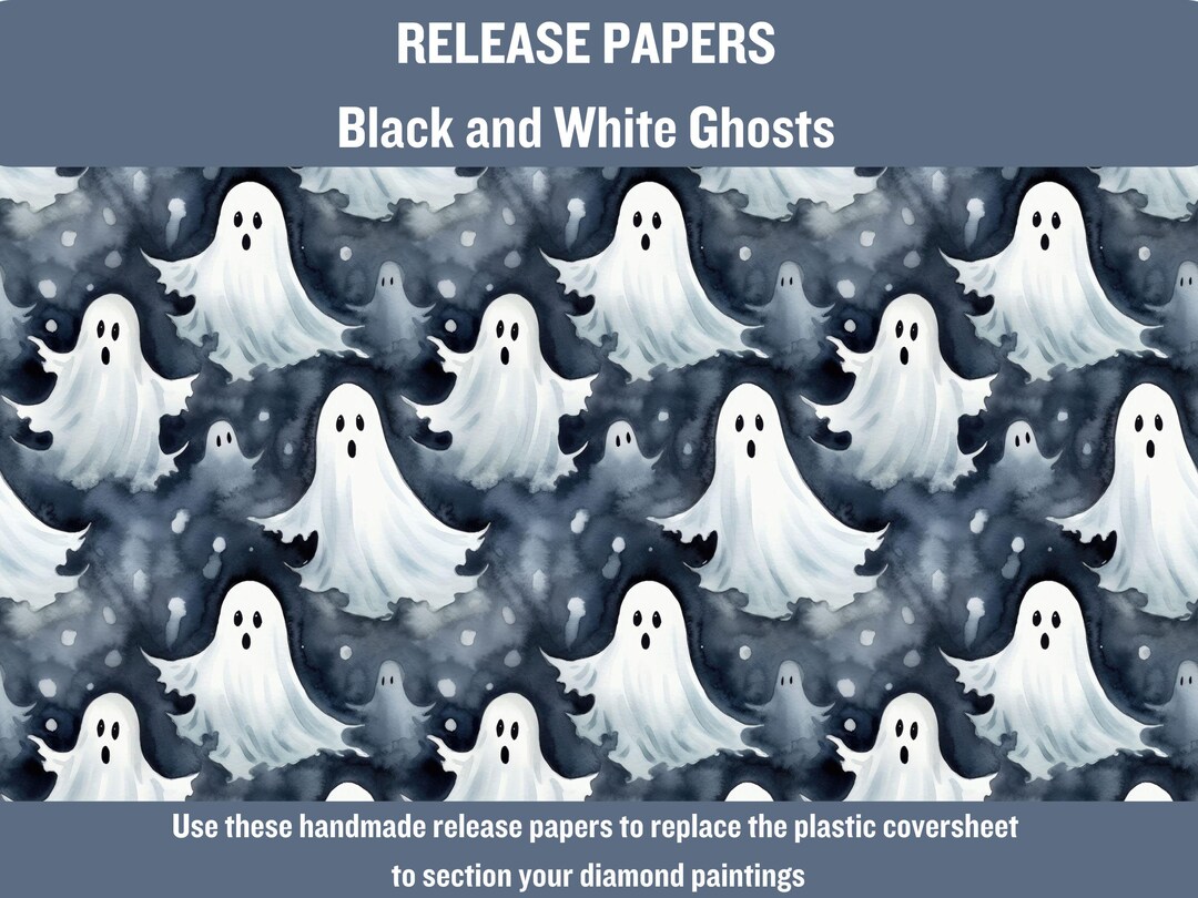 Release Papers Black and White Ghosts - Etsy