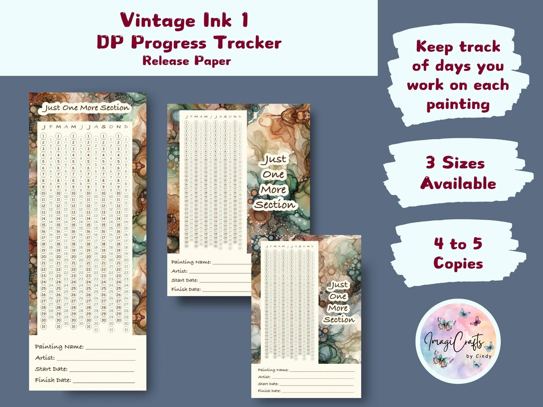 Release Papers Vintage Ink 1 DP Progress Tracker Release Paper ...